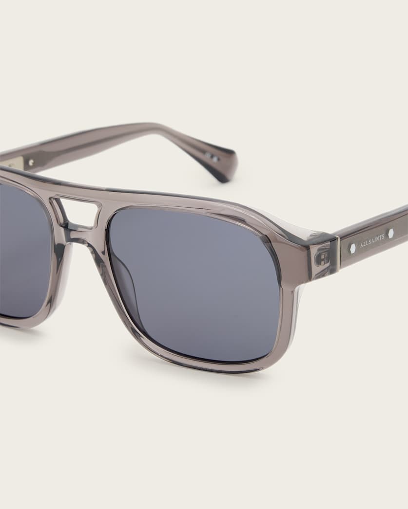 Enzo Acetate Aviator Sunglasses Dark Grey | ALLSAINTS DE